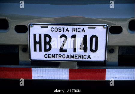 A Costa Rica Central America number plate - license plate - vehicle ...