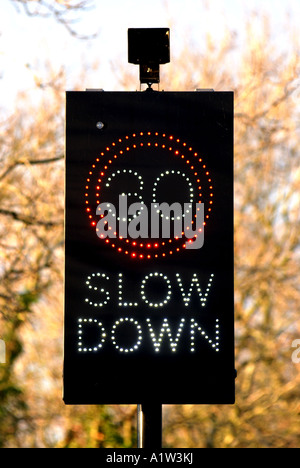Slow You Down speed restriction sign outside Norfolk village of ...