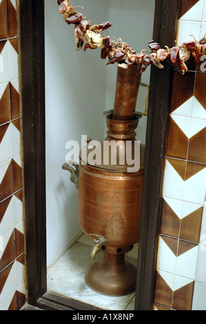 Typical old fashioned tunisian kitchen in Dar Cherait Museum in Tozeur ...