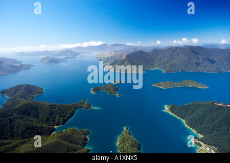 Tawhitinui Reach L and Tennyson Inlet R Marlborough Sounds South Island ...