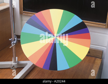Newton's disc rotating appears white see also A20244 Stock Photo - Alamy