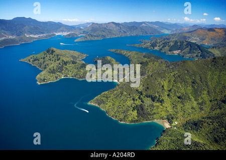 Torea Bay R and Queen Charlotte Sound Marlborough Sounds South Island ...