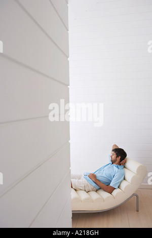Portrait of man reclining in a chair, c1861-c1869 Stock Photo - Alamy
