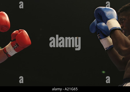 K-1 kick boxing fighters in the heat of a round, K1 tournament Stock ...