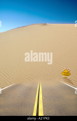 Sign Warning Of The Abrupt End Of The Road Stock Photo - Alamy