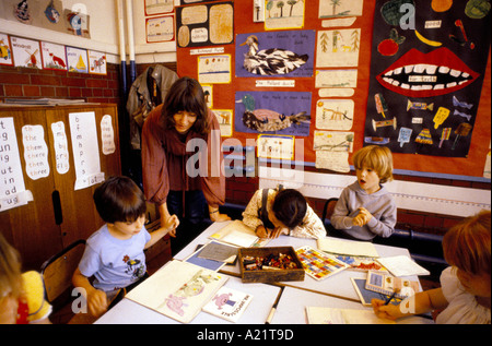 School children drawing a picture Stock Photo - Alamy