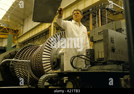 Turbine production at GEC, Alsthom, Rugby, Warwickshire, UK Stock Photo ...