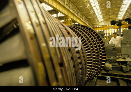 Turbine production at GEC, Alsthom, Rugby, Warwickshire, UK Stock Photo ...