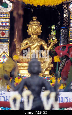 Three faces Buddha Statue Bangkok Thailand Stock Photo - Alamy