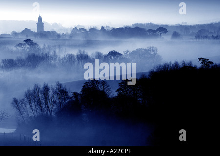 Church Tower misty morning Whitecroft Isle of Wight England UK Great ...
