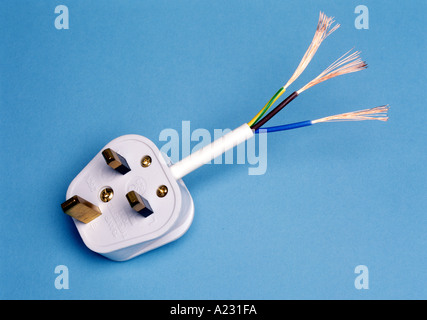 Electric fuse and plug, copper wire connections in electrical box on ...