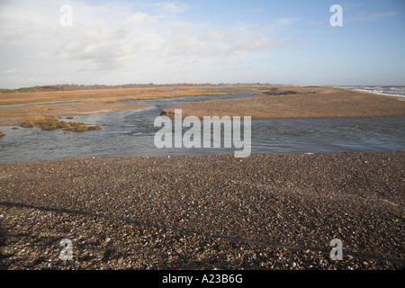 Innundation by sea water flooding coastal bar breach by storms south of ...