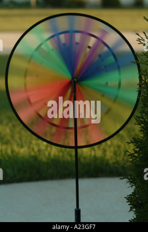 Rainbow colorful colourful little windmill Stock Photo - Alamy