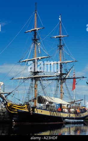 Sailing ship in Whitehaven Harbour, Victorian period Stock Photo - Alamy
