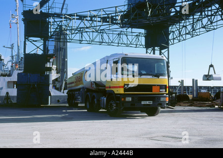 1999 ERF Shell petrol tanker Stock Photo - Alamy