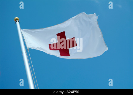 Red cross flag Stock Photo - Alamy
