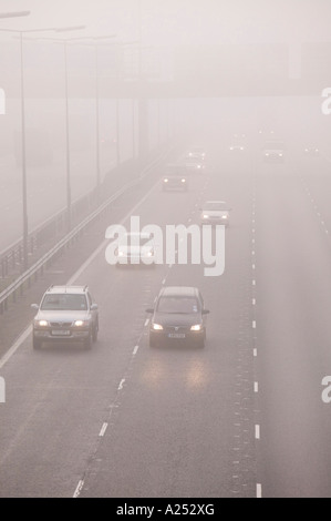 Freezing Fog on the Motorway the M1 heading north with visibility ...