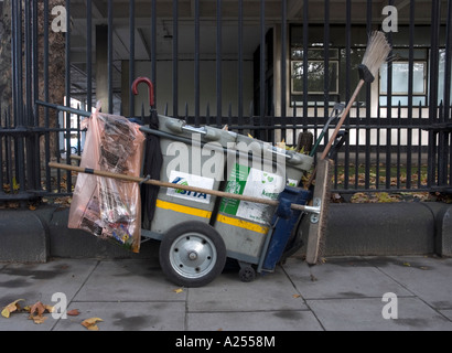 Cleaner's cart; London, England Stock Photo - Alamy