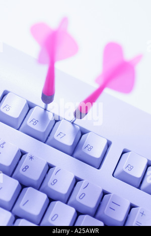 Darts on Keyboard Stock Photo - Alamy