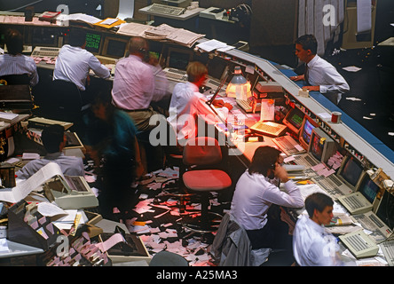 Trading floor of Pacific Stock Exchange in Los Angeles California Stock ...