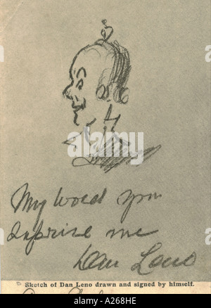 Self portrait of Dan Leno Stock Photo - Alamy