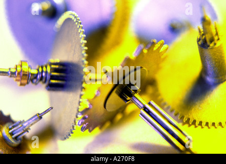 Clock Cog Wheels Stock Photo - Alamy