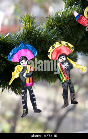 Mexican tin tree Christmas decorations Stock Photo - Alamy