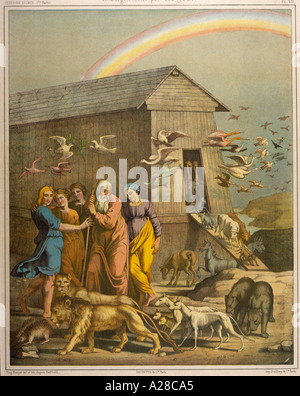 Noah Leaves The Ark Stock Photo - Alamy