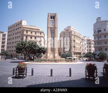 Clock Tower, Parliament Square, Beruit, Beyrouth, Lebanon Stock Photo ...