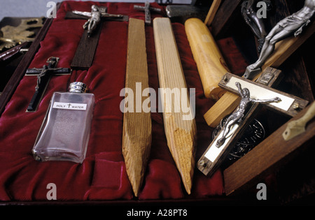 a vampire slayers kit at Bishop Sean Manchester's house England Stock ...