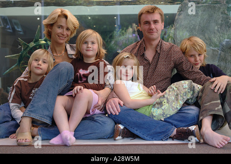 Author Nigel Marsh and family Stock Photo - Alamy