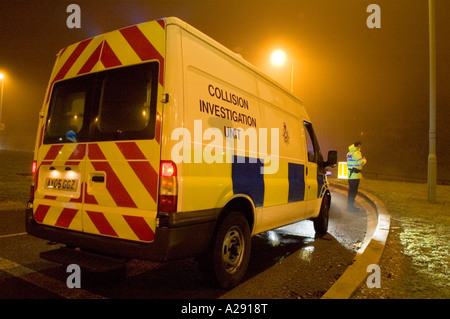 Collision Investigation Van Stock Photo - Alamy