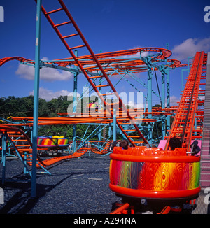 Funfair rides Pleasurewood Hills Suffolk England Stock Photo - Alamy