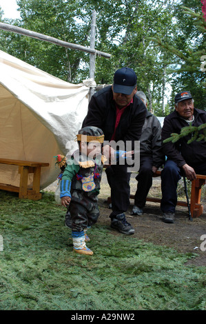 Native Walking Out Ceremony, Northern Quebec , Canada. This event is a ...