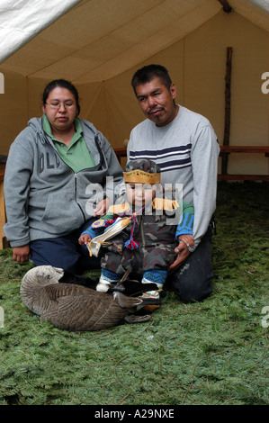 Native Cree Family Northern quebec Stock Photo - Alamy