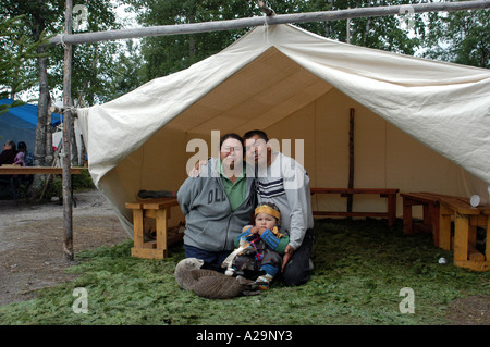 Native Cree people Quebec, Walking Out Ceremony Stock Photo - Alamy