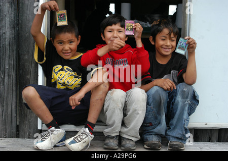 Native Cree Boys next to James Bay Quebec canada Stock Photo - Alamy