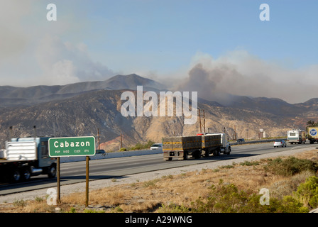 Fatal forest fire near Cabazon, California, USA Stock Photo - Alamy