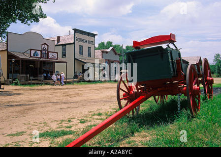 USA, Kansas, Wichita, Old Cowtown Museum, village from 1865-1880 ...