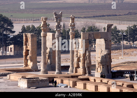 Top view of Xerxes Gate (Gate of All Nations), Persepolis, Iran Stock ...