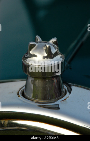 Radiator cap on antique automobile Stock Photo - Alamy