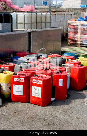 Oil Containers in the backyard of factory Stock Photo - Alamy