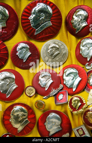 Many cultural revolution era badges for sale in Dongtai antiques Market ...