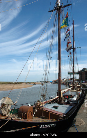 The Harbour, with the sailing ship Albatros, at Wells-Next-the-Sea ...
