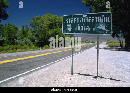 The Extraterrestrial Highway sign on Nevada State Route 375 in Stock ...