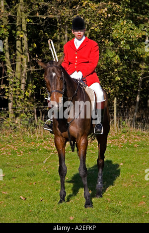 Huntsman and Whipper In of the Suffolk Hunt with the hounds and the ...