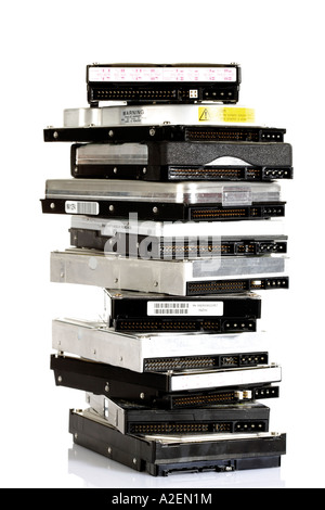 Piled hard disks Stock Photo - Alamy