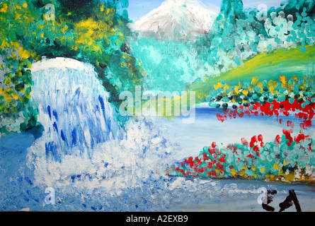 Art of blind painter Esref Armagan Stock Photo - Alamy