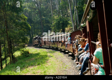 Australia, Dandenong Ranges. Puffing Billy, historic vintage steam Stock Photo - Alamy