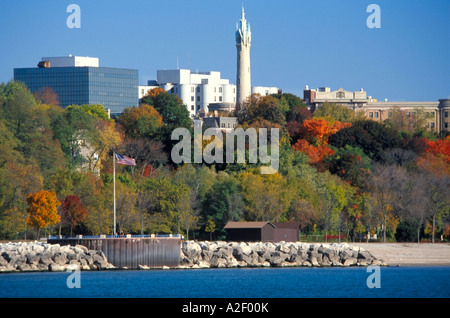 Fall foliage at lakefront Milwaukee Wisconsin USA Stock Photo - Alamy